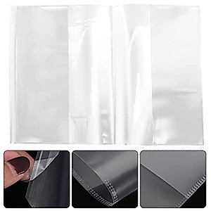 POPETPOP Clear Book Covers - 10pcs Book Protector Cover Plastic Book Sleeves Book Case Transparent Book Cover Textbook Cover for School Books