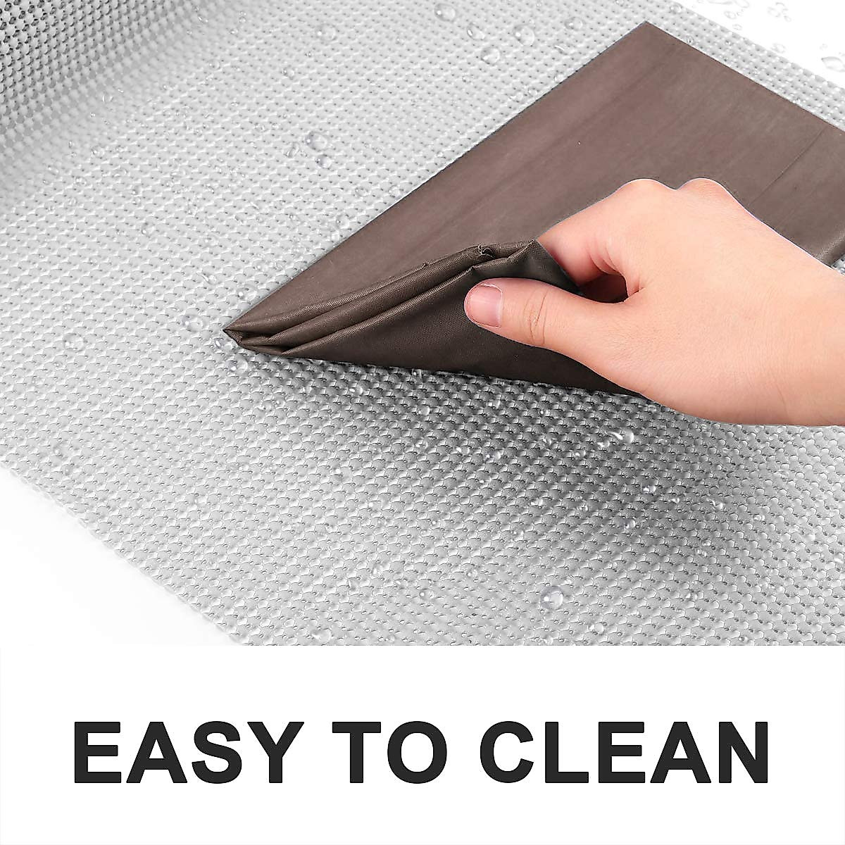 KOOCHUWAH Drawer and Shelf Liner, Non Adhesive Roll, Durable and Strong, Grip Liners for Drawers, Shelves, Cabinets, Pantry, Storage, Kitchen and Desks (White, 20 Inch x 10FT)