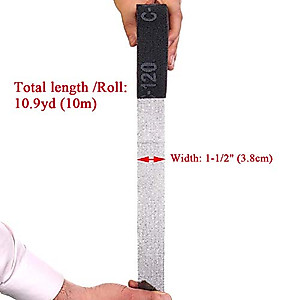 EMILYPRO Sanding Rolls/Plumbing Sanding Cloth 1.5" x 11yd (33 ft) / Plumber's Double Side Open Mesh/Aluminum Oxide Grit #180-1Roll