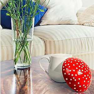 Upper Midland Products Mushroom Mugs | Ceramic Mushroom Coffee Mug with Lid | Set of 4 Mushroom Cups