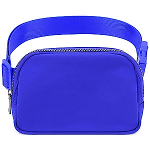 ZOPPEN Fanny Packs for Women Mini Belt Bag, Small Waist Bag Water Proof Fanny Pack Crossbody with Adjustable Strap, Everywhere Belt Bag Dupes for Travel Running Hike Work Out, Blue