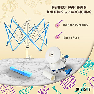 Yarn Ball Winder and Umbrella Swift (with Skein Holder) Basic Combo Set