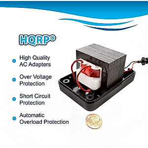 HQRP Charger/AC to AC Adapter Compatible with Black & Decker 90500898 5102400-03/5102293-10/510229310; 90500898-01 418337-07 5100684-03 Replacement