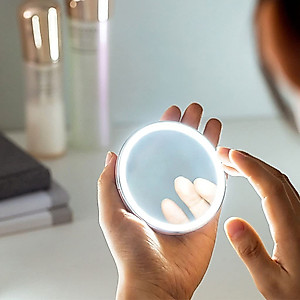 DYPASA Vanity Mirror LED Makeup Mirror with Fill Light Makeup Mirror Portable Folding Handheld Small Mirror Beauty Mirror Bedroom HD Makeup Mirror Household Cosmetic Mirror