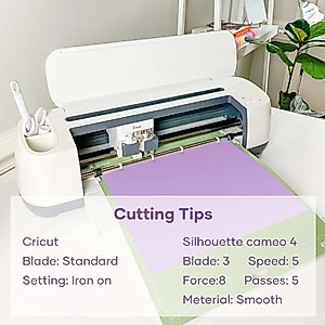 HTVRONT HTV Heat Transfer Vinyl Bundle: 20 Pack 12" x 10" Light Purple Iron on Vinyl for T-Shirt, Light Purple Heat Transfer Vinyl for Cricut, Silhouette Cameo or Heat Press Machine