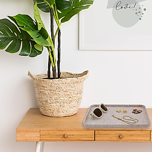 Welaxy felt tray Lid for Storage Bins Drawer Organizer bin cap of the box (M, Oatmeal Lid)