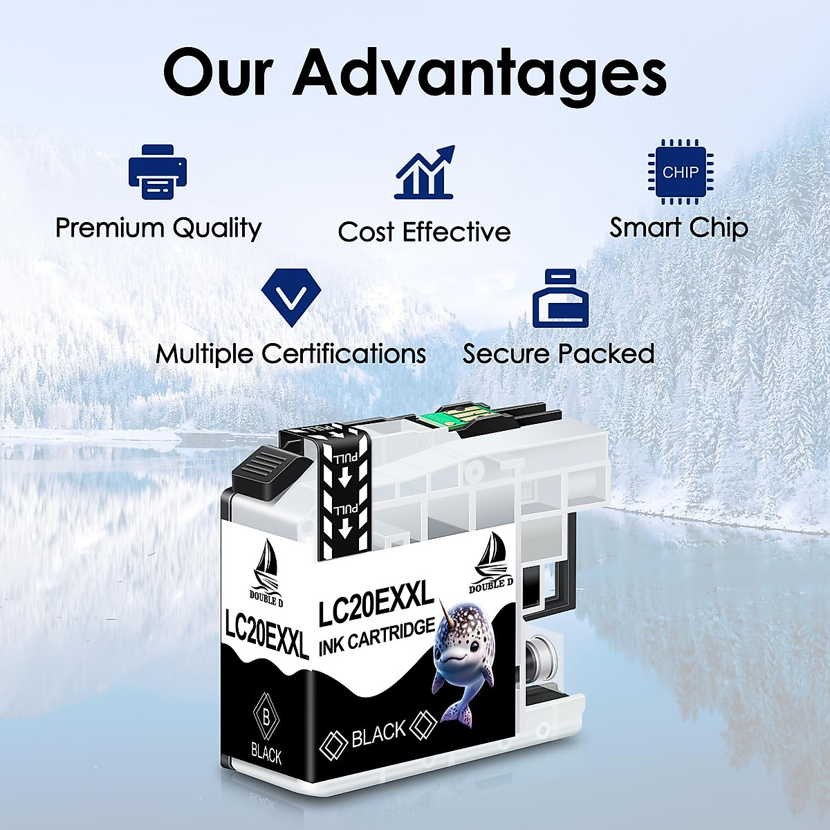 DOUBLE D Upgraded LC20E Compatible Replacement for Brother LC20E LC-20E XXL Ink Cartridges for Brother MFC-J985DW J775DW J5920DW J985DWXL Printer (4BK+2C+2M+2Y) 10 Pack-Updated Version