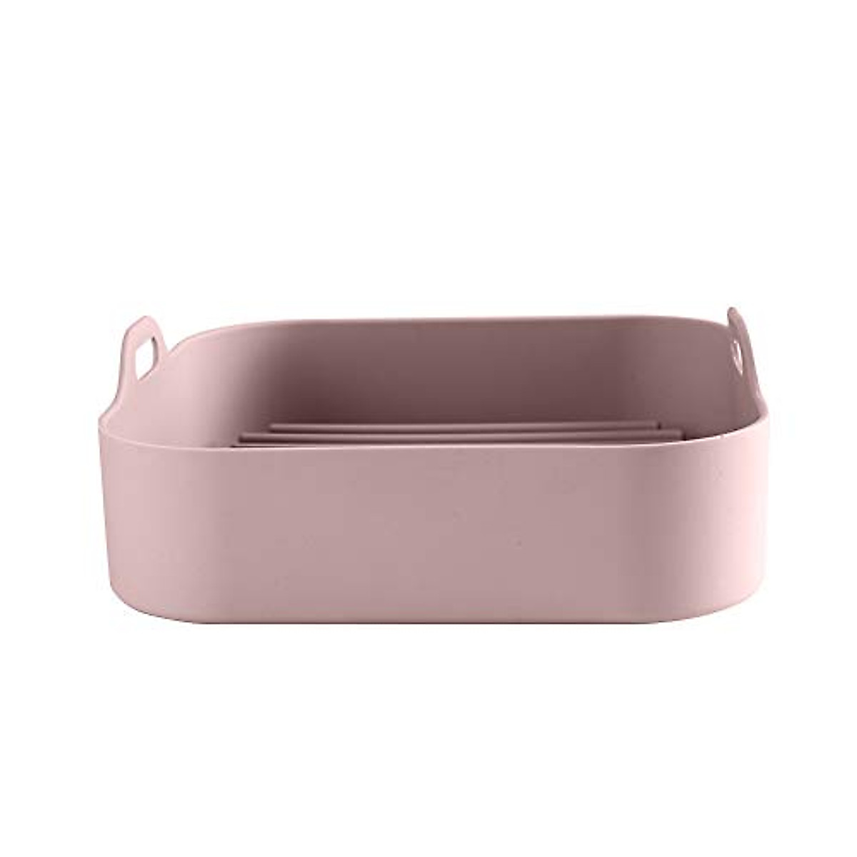 EMVANV Air Fryer Pot, Silicone Square Replacement Basket Grill Pan Baking Microwave Oven Square Tray Air Fryer Oven Accessories