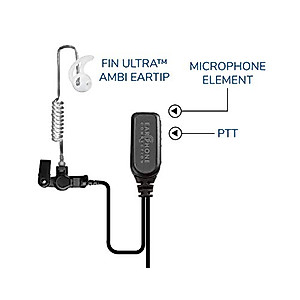 Radio Earpiece for Motorola XTS Series, EP1323QR Quick Release Hawk Lapel Mic, Police Surveillance Headset, Includes Exclusive Accessory Pack