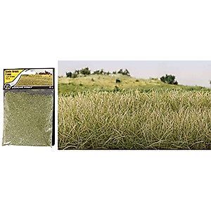 Woodland Scenics Static Grass, 4mm Light Green, 7mm Light Green, 4mm Straw, and 7mm Medium Green (Pack of 4) - with Make Your Day Paintbrushes