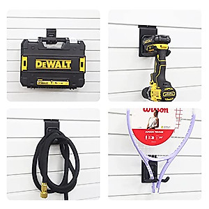 ATOOLA Slatwall Helmet Hanger, Adjustable 4 Inch Slatwall Hooks with Lock