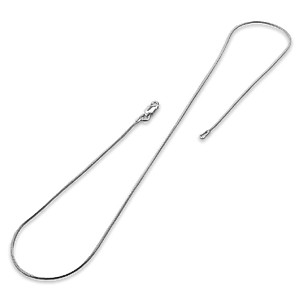 PORI JEWELERS 925 Sterling Silver Italian Magic Snake Chain Necklace - 16"-30" (18, Silver, 0.85MM)