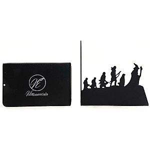 Home Decor Bookends for Heavy Books- Book Ends to Hold Books in Office- Book Organizer for Kids Room- Bookends for Shelves- Black Home Decor Accents