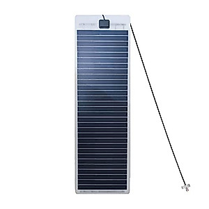 Flexible Solar Panel 20 Watt 12 Volt Monocrystalline Semi-Flexible Solar Panels Bendable Mono Off-Grid Charger for Marine, Boat, RV, Cabin, Van, Car, Camping and Uneven Surfaces