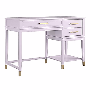 CosmoLiving by Cosmopolitan Westerleigh Lift-Top Computer Desk, Lavender
