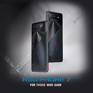 ASUS ROG Phone 7 6.78" FHD+ 2448x1080 165Hz, 6000mAh Battery, 50MP/13MP/5MP Triple Camera, 16GB RAM, 512GB Storage, 5G LTE Unlocked Dual SIM, Phantom Black, AI2205-16G512G-BK