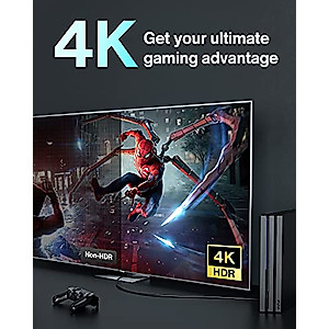 IVANKY 4K HDMI to HDMI Cable 6ft, 18Gbps High Speed HDMI 2.0 Cable, Supports 4K@60Hz, 2K, 1080p, HDCP 2.2, ARC, 32AWG, 3D, HDMI Cord for MacBook Pro 2021, Gaming Monitor, PS4/PS3, PC, Fire TV, &More