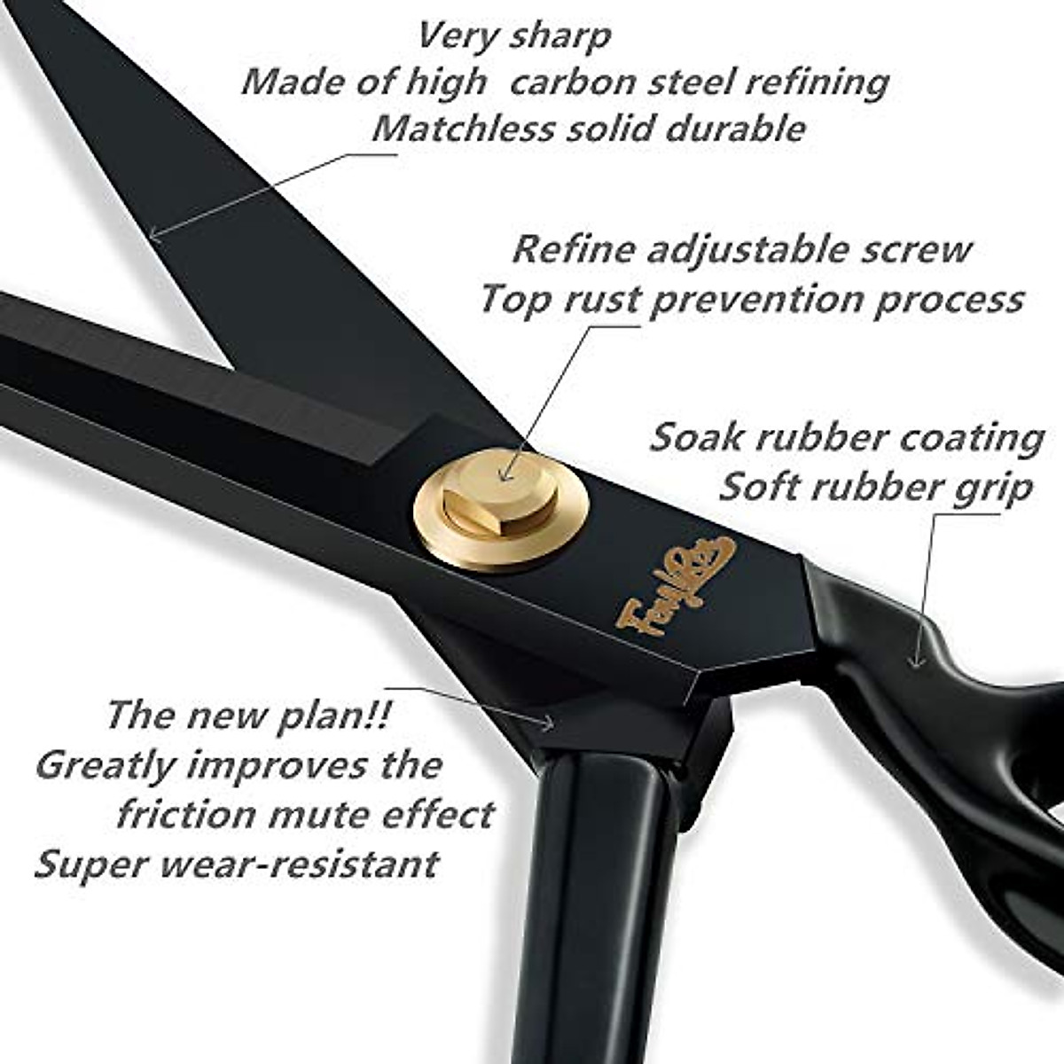 Sewing Scissors Professional 10 inch Heavy Duty Fabric Shears for Tailoring Leather Cloth Black Industrial Strength High Carbon Steel Tailor Shears for Home Office Dressmakers(Right-Handed) (10inch)