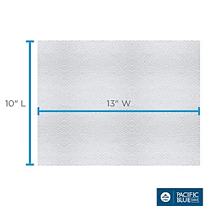 Pacific Blue Select A300 Disposable Patient Care Washcloth by GP PRO (Georgia-Pacific), 29506, 1/4 Fold, White, 55 Towels Per Pack, 24 Packs Per Case, Towel (WxL) 13" x 10