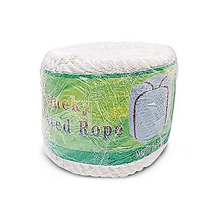 Aoneky 1/2 5/8 3/4 7/8 inch Nylon Twisted Rope - White Pull Rope Cord (3/8 inch x 100 ft)