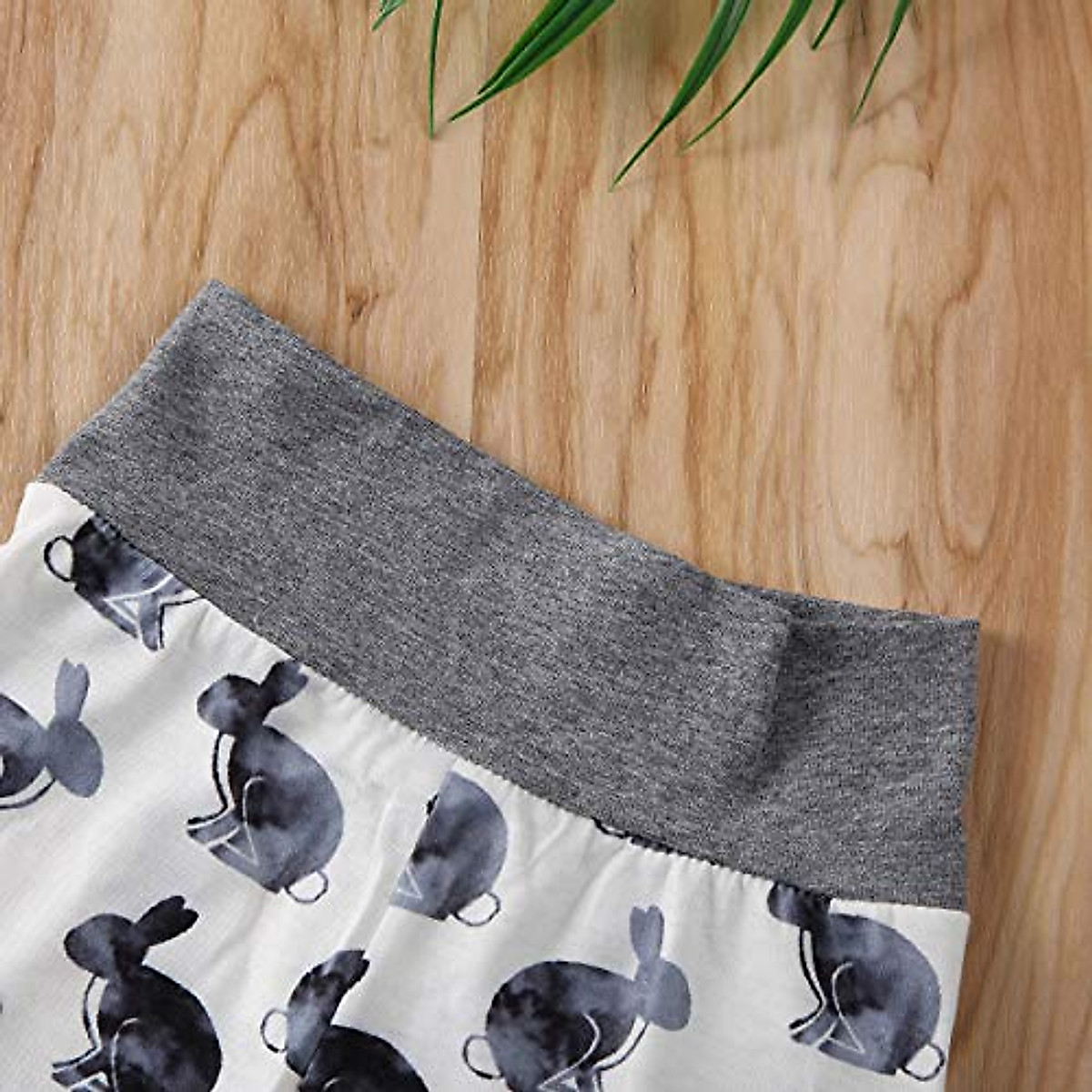 Newborn Baby Girls Boys Easter Outfits My 1st Easter Romper + Bunny Pants + Rabbit Ears Hat (Grey, 0-3 M)