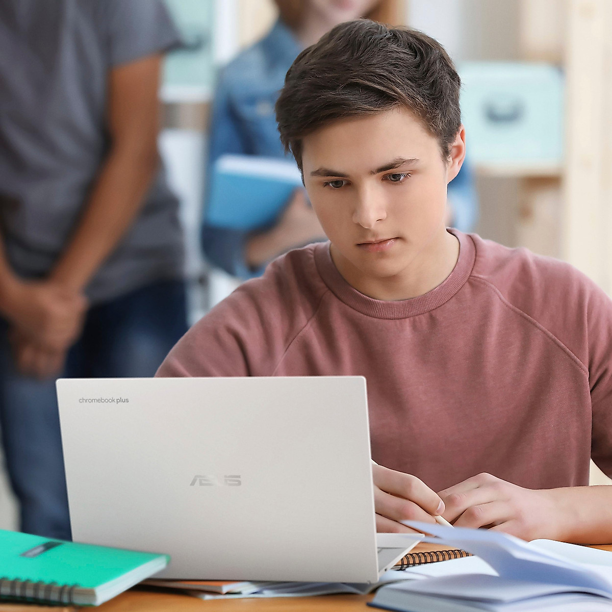 ASUS Chromebook Google AI Laptop Touchscreen Stylus Pen - 14inch FHD Display - Intel Core i5-1335U - 8GB RAM - 128GB SSD - School Students - HDMI Port - Thunderbolt USB C - Wi-Fi 6E - 2024