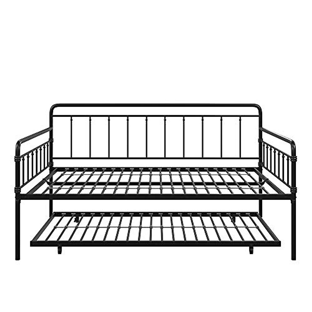 DHP Winston Metal Trundle, Full Size Spfa Bed Frame, Black Daybeds,