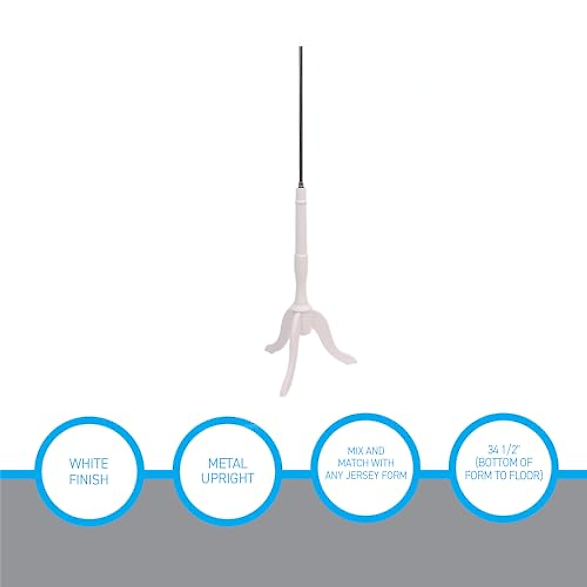 White Wood Tripod Dressmaker Form Base