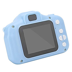 Mini Children Digital Camera, Portable Photo Video Camera Toy Small Cartoon Handheld Camera Outdoor Photo Recorder Cam With 2.0in IPS Color Display, For birthday, Christmas and New Year(Blue 32GB)