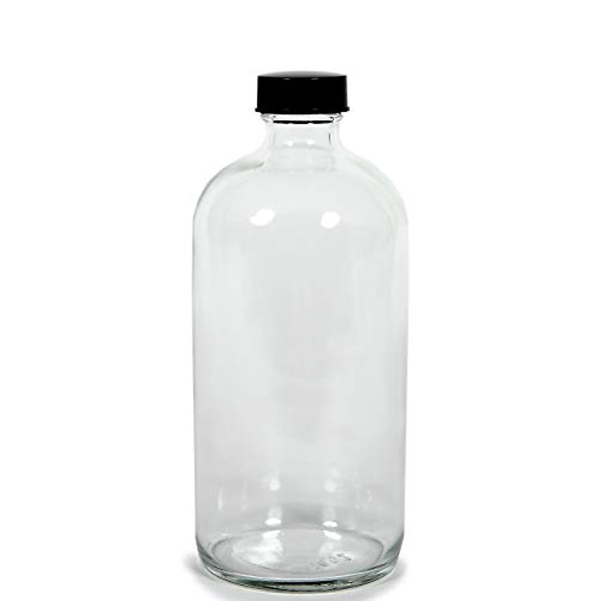 Vivaplex, 12, Clear, 16 oz Glass Bottles, with Lids