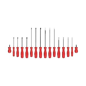 TEKTON Hard Handle Screwdriver Set, 16-Piece (#0-#3, 1/8-5/16 in.) | DRV44002 | Made in USA