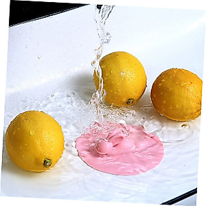 BUTIFULSIC 4pcs Sealing Sink Stopper Bath Tub Drain Cover Tub Drain Plug Silicone Hair Catcher Silicone Bath Plug Bathtub Drain Cover Sink Drain Cover Floor Drain Plug Pink Laundry Tub 10cm