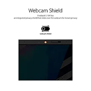 ASUS VivoBook S 16X Slim Laptop, 16" WUXGA (1920 x 1200) 16:10 Display, Intel Core i5-12500H CPU, 8GB RAM, 512GB SSD, Windows 11 Home, Midnight Black, S5602ZA-DB51