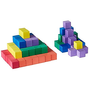 hand2mind Wood Blocks, Counting Cubes for Kids Math, 1 Inch Blocks for Preschool Crafts, Early Math Manipulatives for Preschool, Classroom Supplies for Teachers Elementary (Pack of 100)