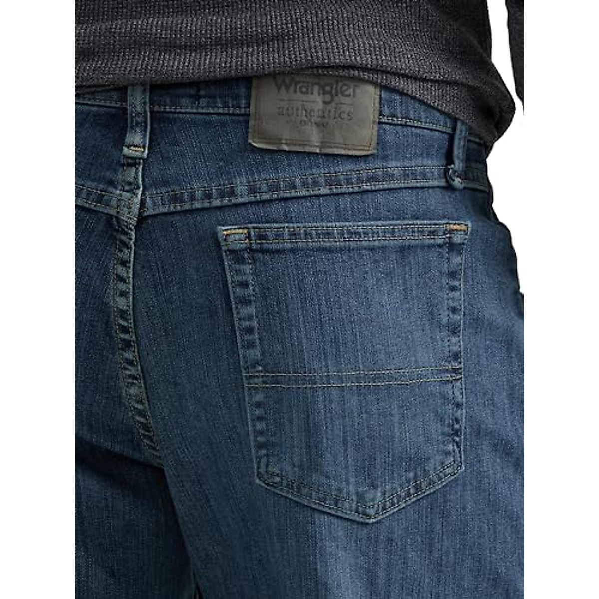 Wrangler Authentics Men's Classic 5-Pocket Relaxed Fit Flex Jean Slate Flex 40W x 32L