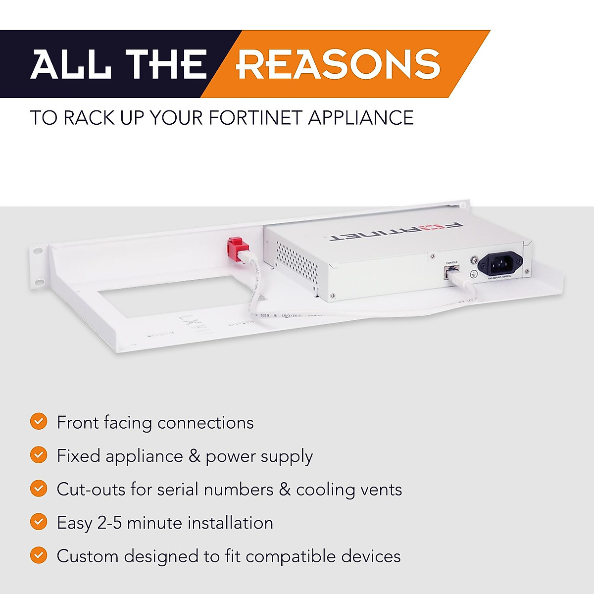 Rackmount.IT | RM-FR-T12 | Rack Mount Kit for FortiSwitch 108E