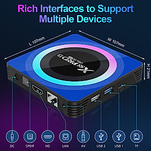 Android 13.0 TV Box, X88 PRO 13 Android Box with 4GB RAM 32GB ROM RK3528 Quad-Core Support WiFi6 2.4Ghz/5.0Ghz 8K HD BT 5.0 H.265 Decoding Smart TV Box