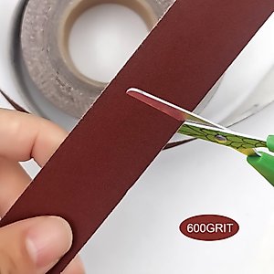 Mini Sander for Small Projects Plus One Roll of 600 Grit Hook and Loop Sandpaper (1''x20'), Micro Sander Sanding Tool Kit for Detail Sanding, DIY Crafts, Tight Spaces, Precision Woodworking (600 Grit)