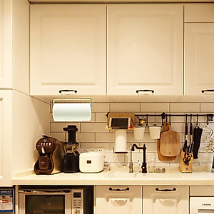 TeenGo Paper Towel Holder Under Cabinet, Self Adhesive & Wall Mount Paper Towel Holder No Drilling Adhesives Paper Towel Holder for Kitchen(Golden)