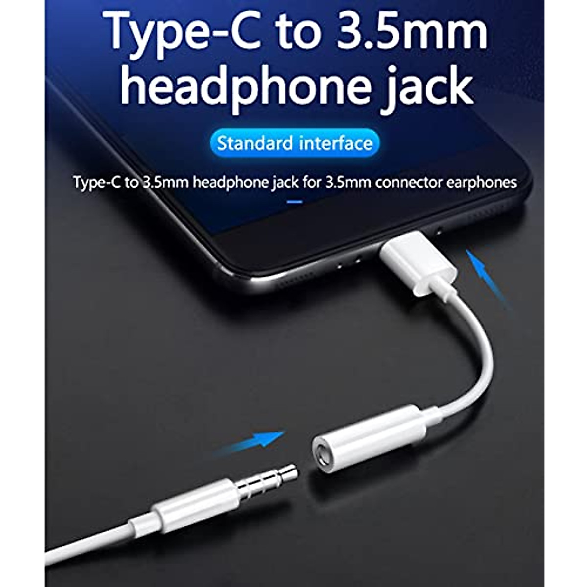 AIO Best USB C to Headphone Jack Adapter for All Andriod Phones and Type C to 3.5mm Aux Audio Cable for iPad Pro 11 inch 12.9 inch 2018 Google PixelPixel 22XL3 NexusSamsungNoteLGMoto ZZ2