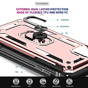 LeYi Compatible for iPhone 12 Pro Max Case with [2 Pack] Tempered Glass Screen Protector and Camera Lens Protector for Women Men, Military-Grade Phone Case for iPhone 12 Pro Max, Rose Gold