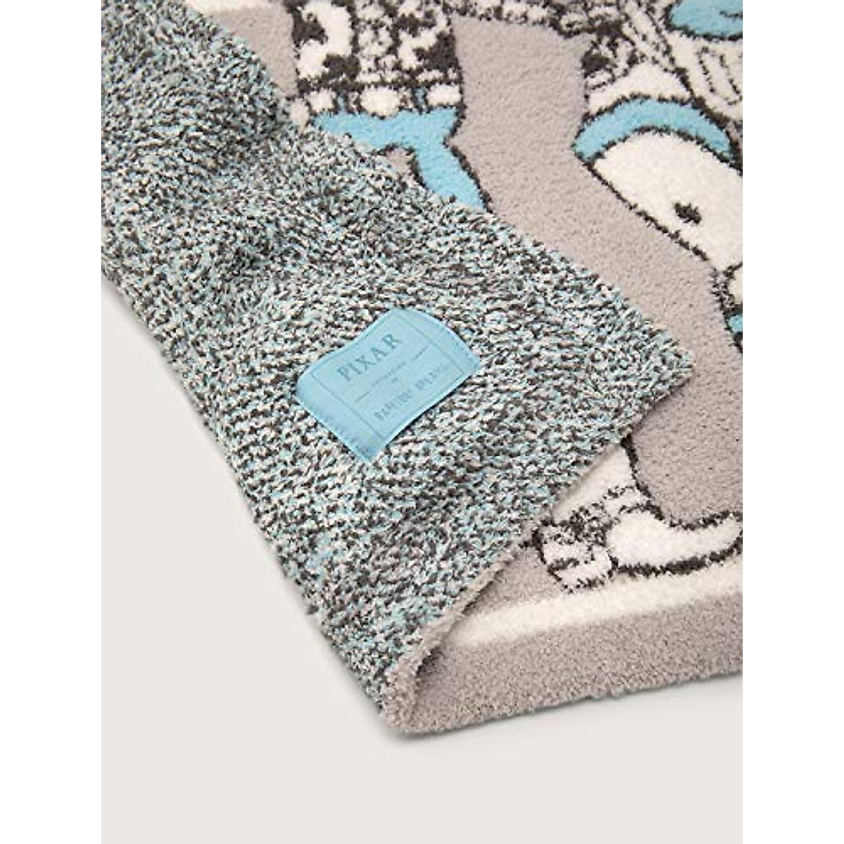 Barefoot Dreams CozyChic Toy Story Stroller Blanket, Light Gray Multi-30” x 40”