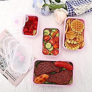 Collapsible Silicone Food Storage Containers with Lids,Set of 3 Silicone Lunch Box Containers,Foldable Meal Prep Container for Kitchen,Microwave & Dishwasher & Freezer Safe,BPA Free