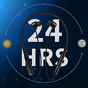 Conchpeople Neckband Bluetooth Headphones Wireless in-Ear Extra Bass Headet with Mic, V5.1 Bluetooth Earbuds 24H Playtime, 10 mm Drivers, IPX7 Waterproof for for Phone Call Music Sports (Black)