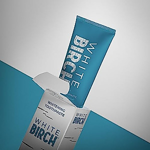 White Birch Activated White Charcoal Whitening Toothpaste- Professional Teeth Whitening Charcoal - Natural & Fluoride Free Oral Care (White Charcoal Toothpaste)