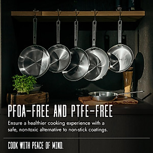 SKOTTSBERG Stainless Steel Wok (11" wide) – Suitable For All Heatsources, Safe With Metal Utensils