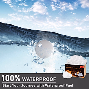 Godora 46 PCS Solid Fuel Tablets, Powerful Solid Fuel (1300-Degree), Lit Easily Solid Fuel Tablets, Waterproof Solid Fuel Tablets for Backpacking, Outdoor, Camping, and Emergency Use -Eco Friendly