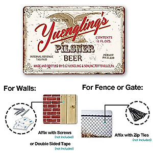 Yuengling's Pilsner Beer Vintage Look Reproduction Metal Tin Sign 8X12 Inches