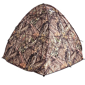 Ameristep Gunner Lightweight Durable 58" x 56" x 57" Compact Size 1-Person Capacity Portable Hunting Ground Blind - Mossy Oak Break-Up Country