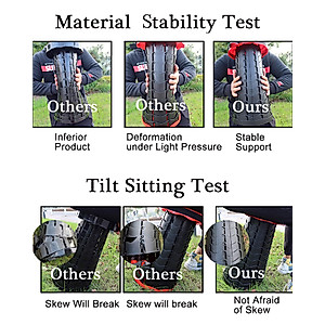 Arcwares Portable Charging Stool with Power Bank and USB Nightlight, Collapsible Retractable Folding Camping Stool Seat for Indoor Outdoor, 4400 mAh Charger for iPhone Android